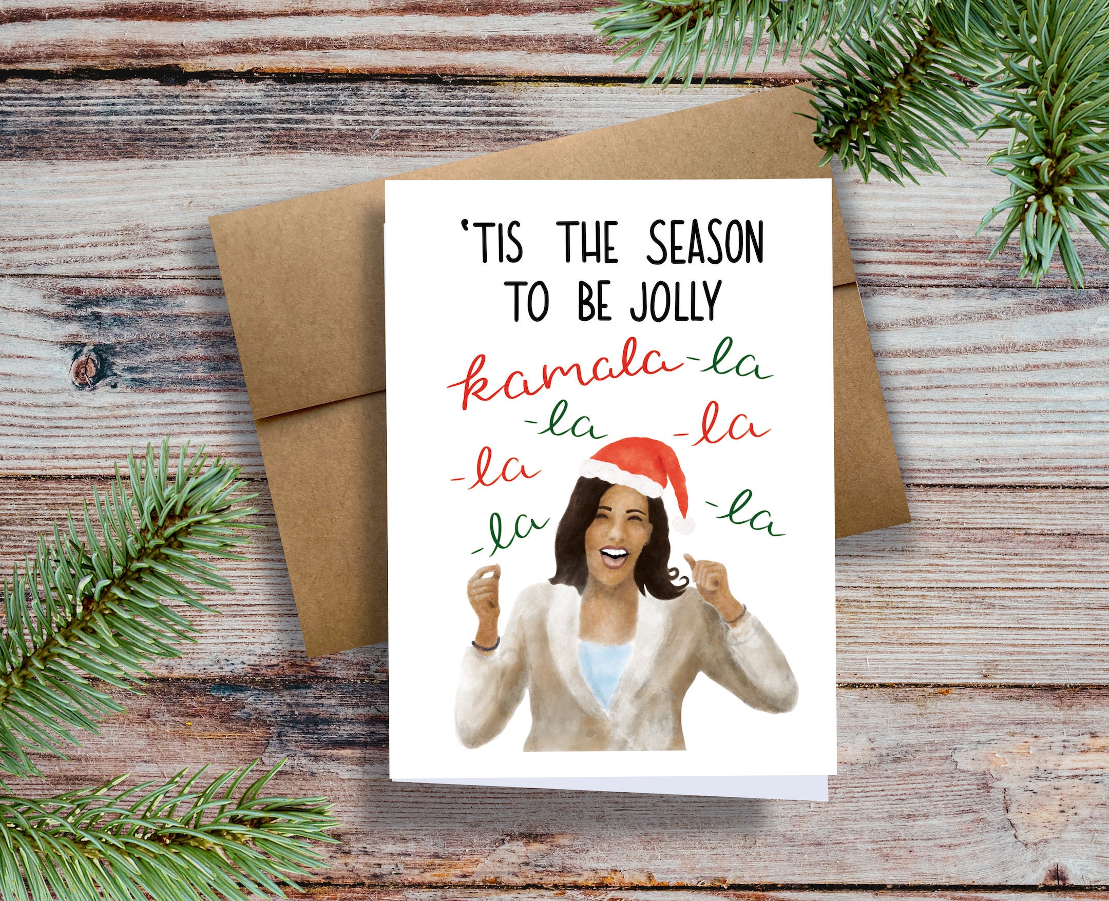 PRINTABLE Kamala Harris Christmas Card Funny Kamala - Etsy UK