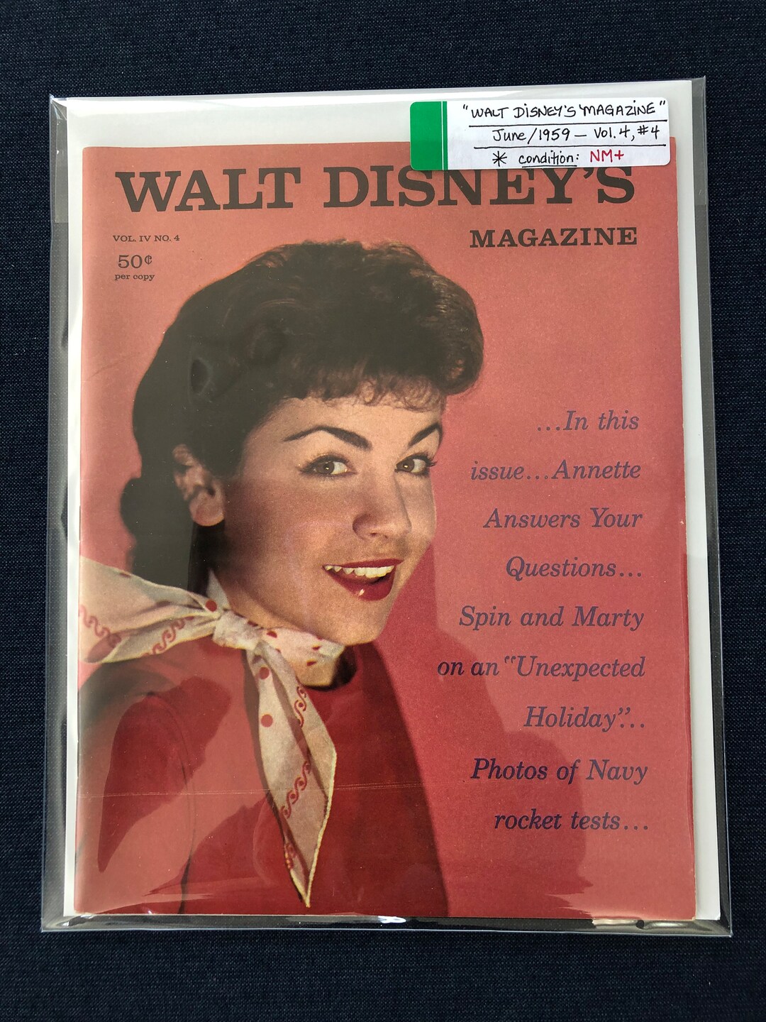 WALT DISNEY MAGAZINE - June/ 1959 - No Mailing Creases!!! - Etsy