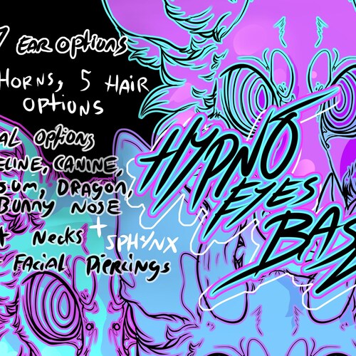 HYPNO-EYES Furry Headshot BASE - Etsy