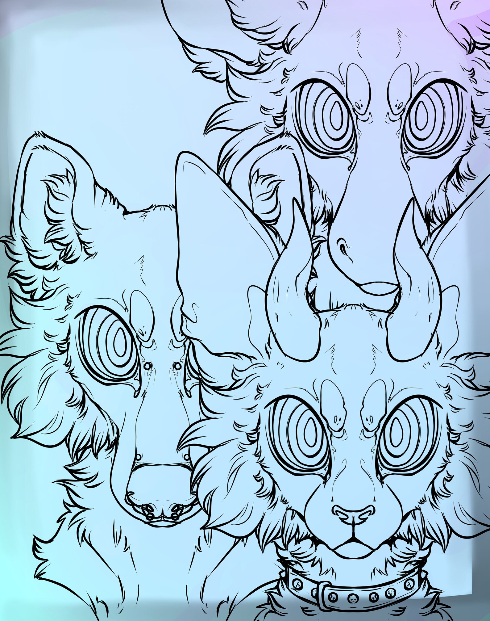 HYPNO-EYES Furry Headshot BASE - Etsy