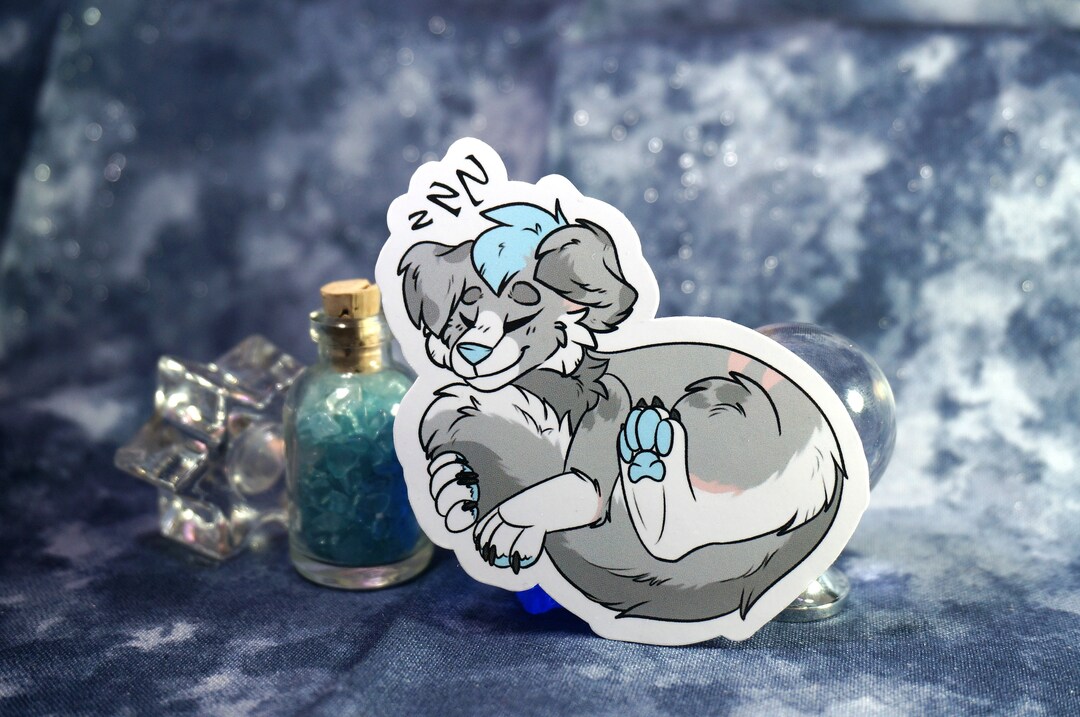 Sleepy Soda Furry Emote / Vinyl Sticker - Etsy