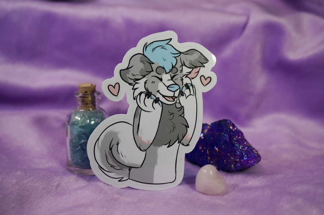 Love Furry Emote / Vinyl Sticker - Etsy