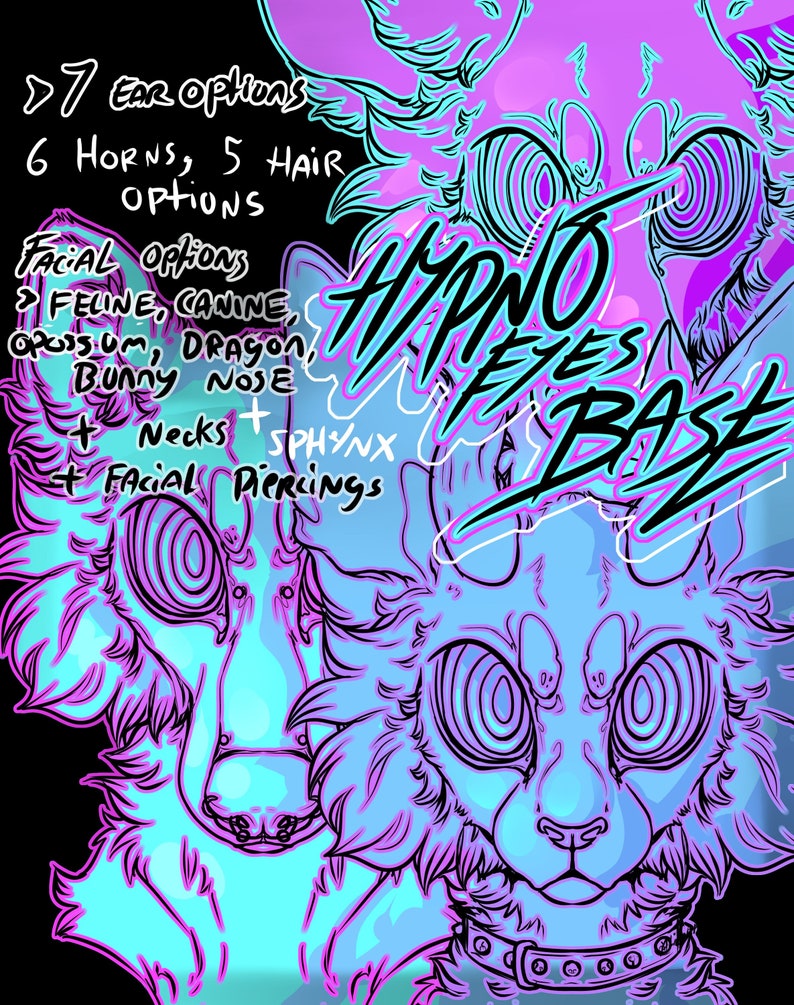 HYPNO-EYES Furry Headshot BASE - Etsy
