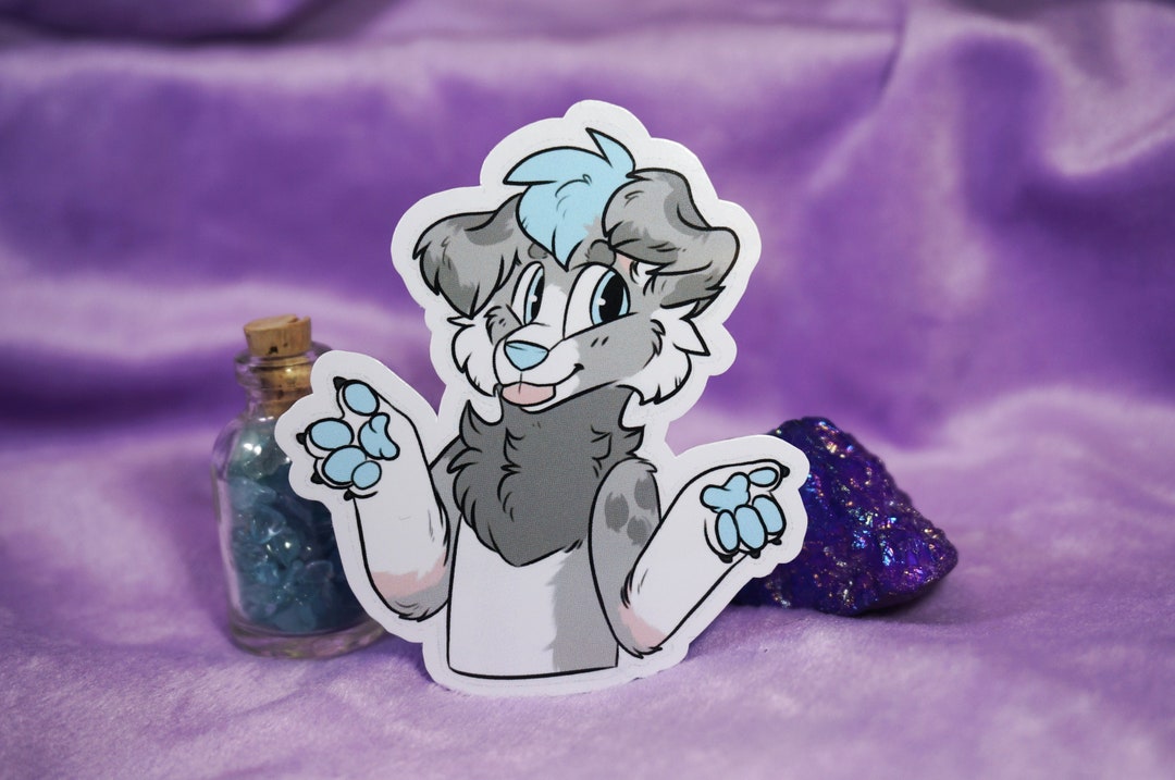 Shrugs Furry Emote / Vinyl Sticker - Etsy