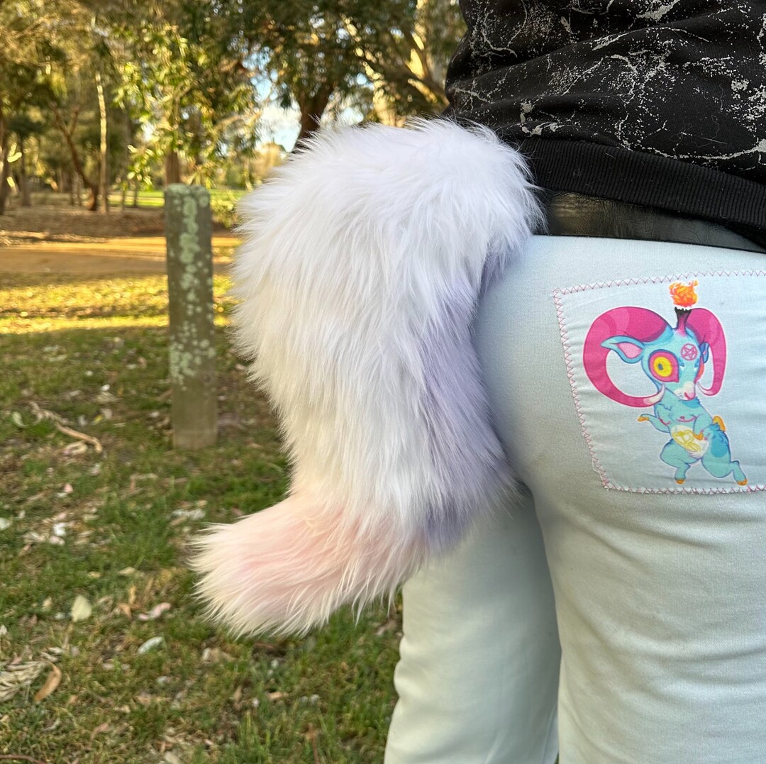 SOFT PASTEL Wolf Fursuit Tail - Etsy
