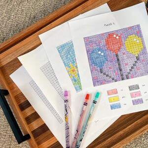 Hidden Picture Coloring Page | Mystery Pixel Art Activity - Etsy