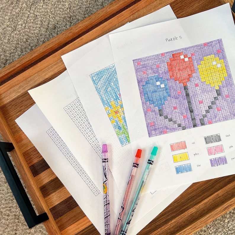 Hidden Picture Coloring Page | Mystery Pixel Art Activity - Etsy