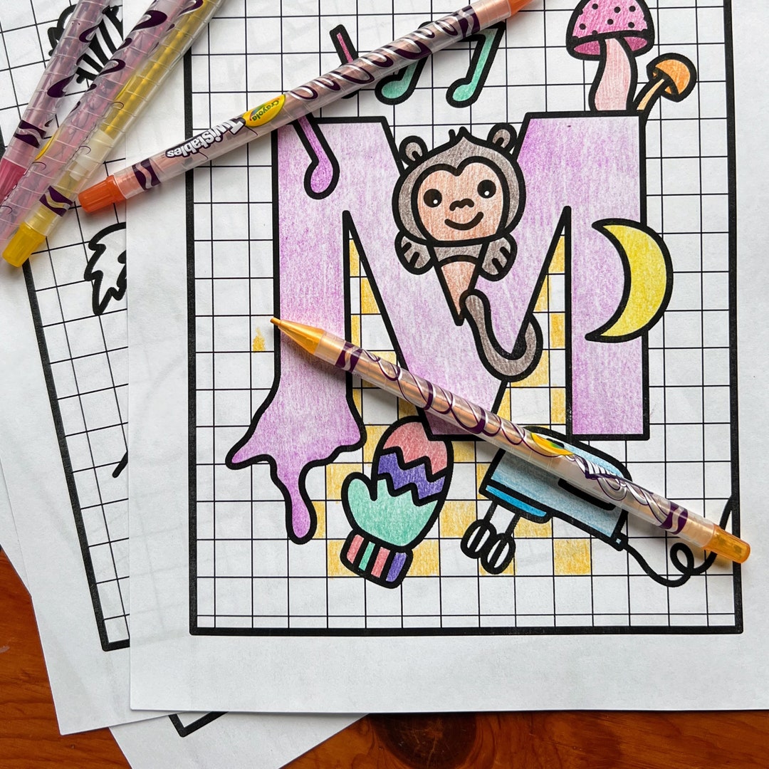 ABC Coloring Book | Alphabet Kids Art Pages - Etsy