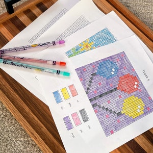 Hidden Picture Coloring Page | Mystery Pixel Art Activity - Etsy