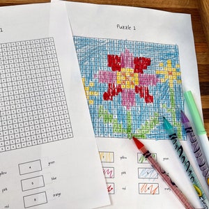 Hidden Picture Coloring Page | Mystery Pixel Art Activity - Etsy