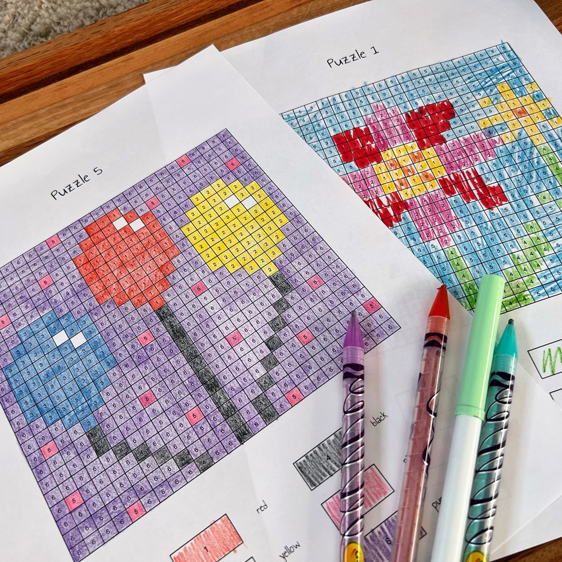 Hidden Picture Coloring Page Mystery Pixel Art Activity - Etsy