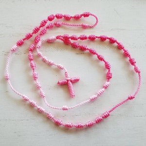 Knotted String Rosary Prayer Necklace Rosary Made of String - Etsy