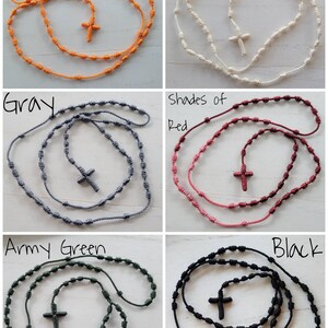 Knotted String Rosary Prayer Necklace Rosary Made of String - Etsy