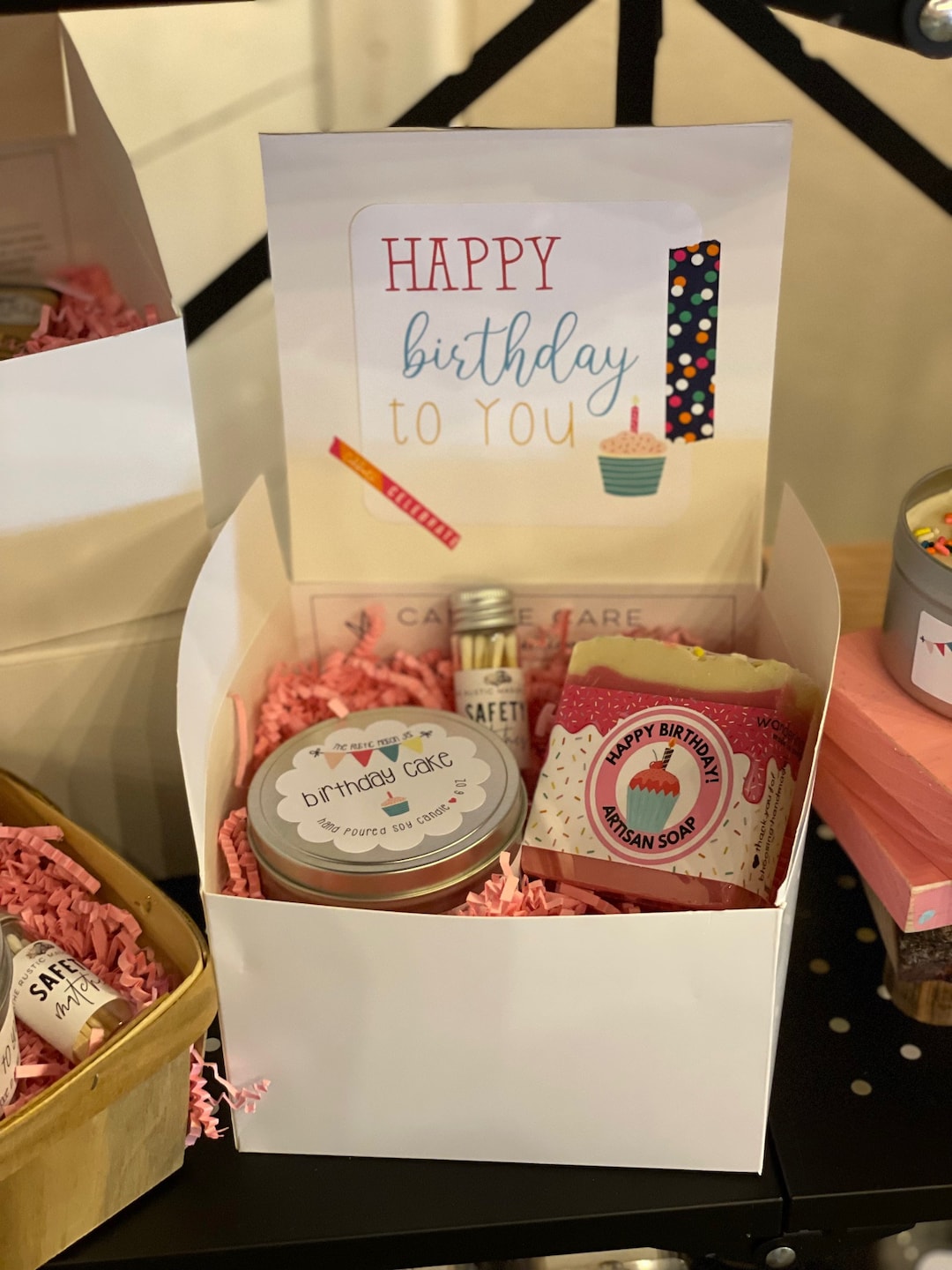 Birthday Candle Box Birthday Box for Her Birthday Box - Etsy