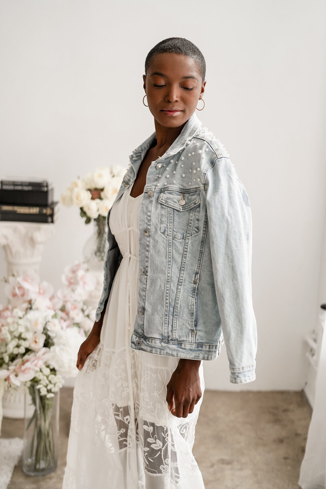 Bridal Gift// Bride Denim Jacket// Custom Bridal Pearl Coat - Etsy
