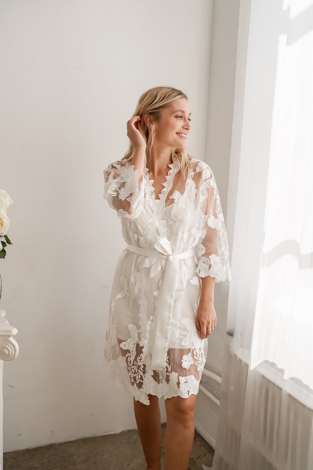 Bridal Lace Robe // Bridal Party Robes// Bridal Shower Gifts ...