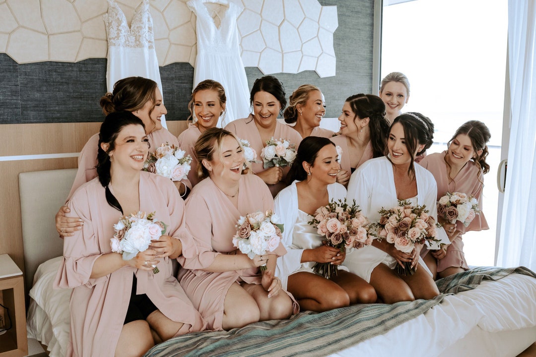 Personalized Ruffle Robes for Bridesmaid Gifts for Her Wedding Getting ...