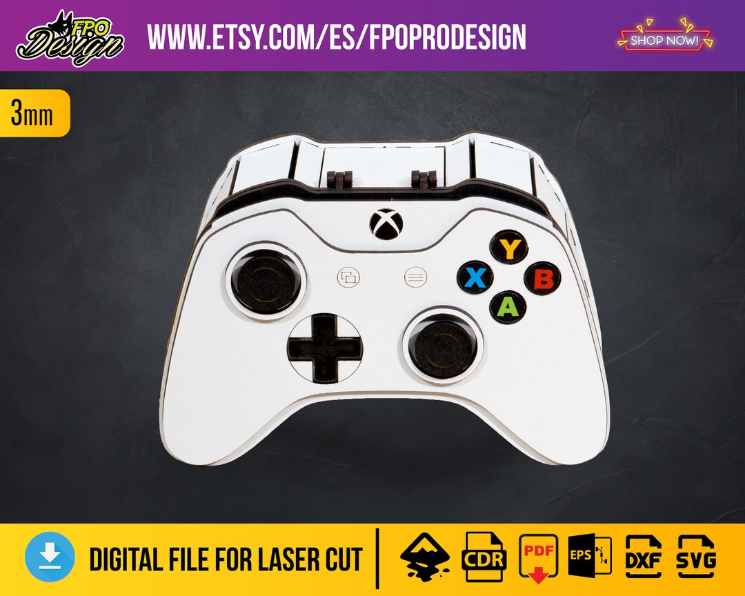 Caja de madera en forma de control de xbox one, archivos corte láser ...