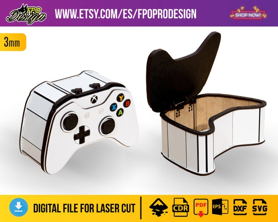 Caja de madera en forma de control de xbox one archivos corte - Etsy España