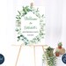 Eucalyptus Welcome Sign Template, Greenery Reception Poster (digital ...