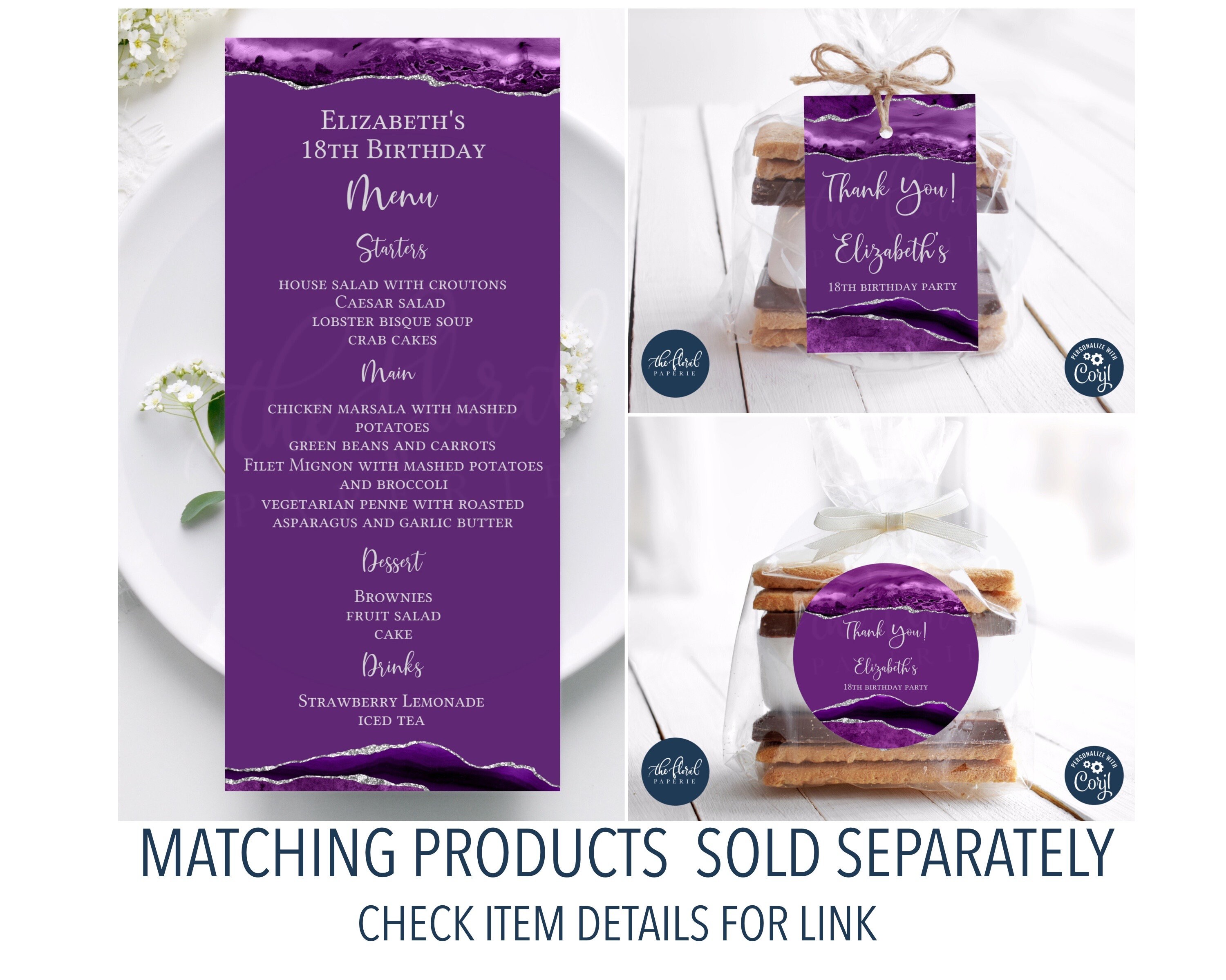 Purple and Silver Chocolate Wrapper Template Editable Candy - Etsy