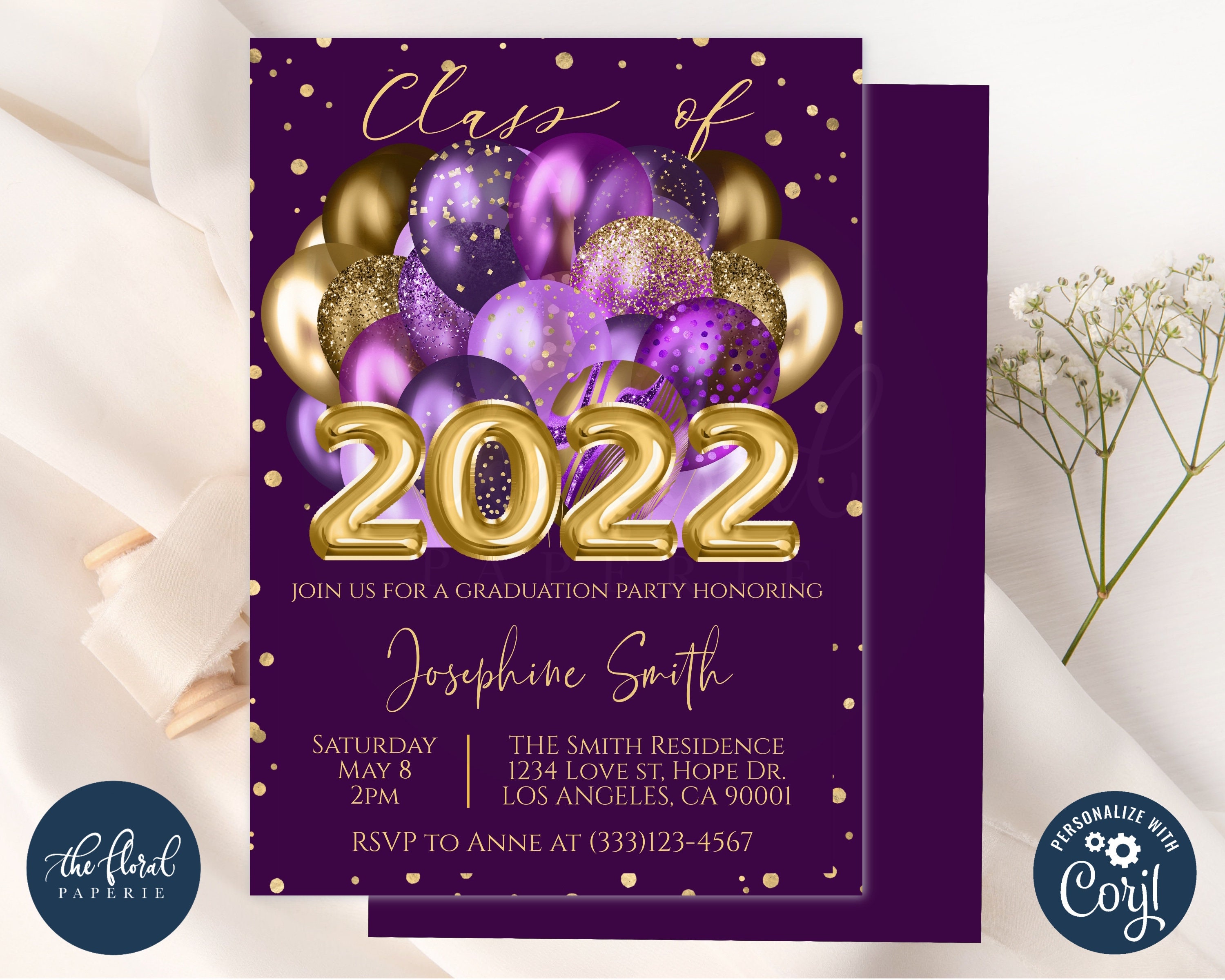 2022 Graduation Invitations Templates