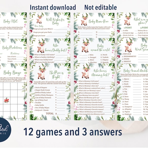 Baby Shower Games Bundle - Etsy