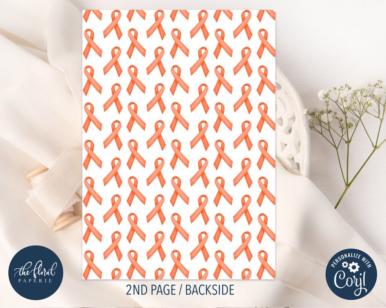 Leukemia Survivor Invitation Template, Editable Orange Ribbon ...