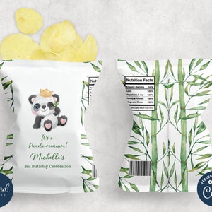 Panda Chip Bag Template, Editable Panda Potato Chip Bag Wrapper ...