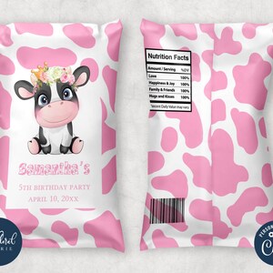 Cow Chip Bag Template Cow Potato Chip Bag Wrapper Cow Potato - Etsy