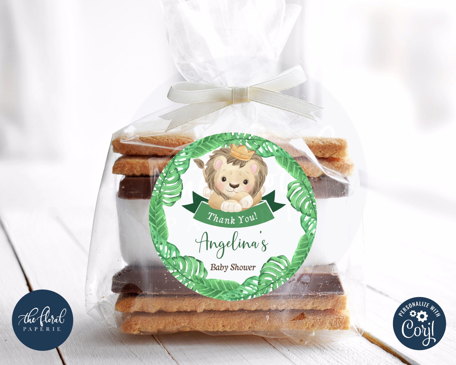 Printable Lion Gift Tags Template Editable Lion Favor Tags | Etsy