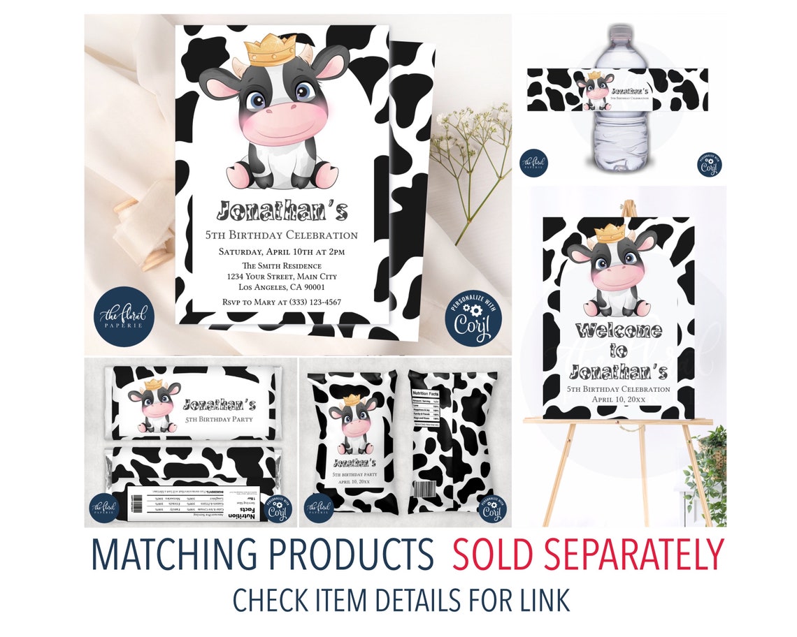 Cow Juice Label Template Editable Cow Juice Pouch Label Cow - Etsy