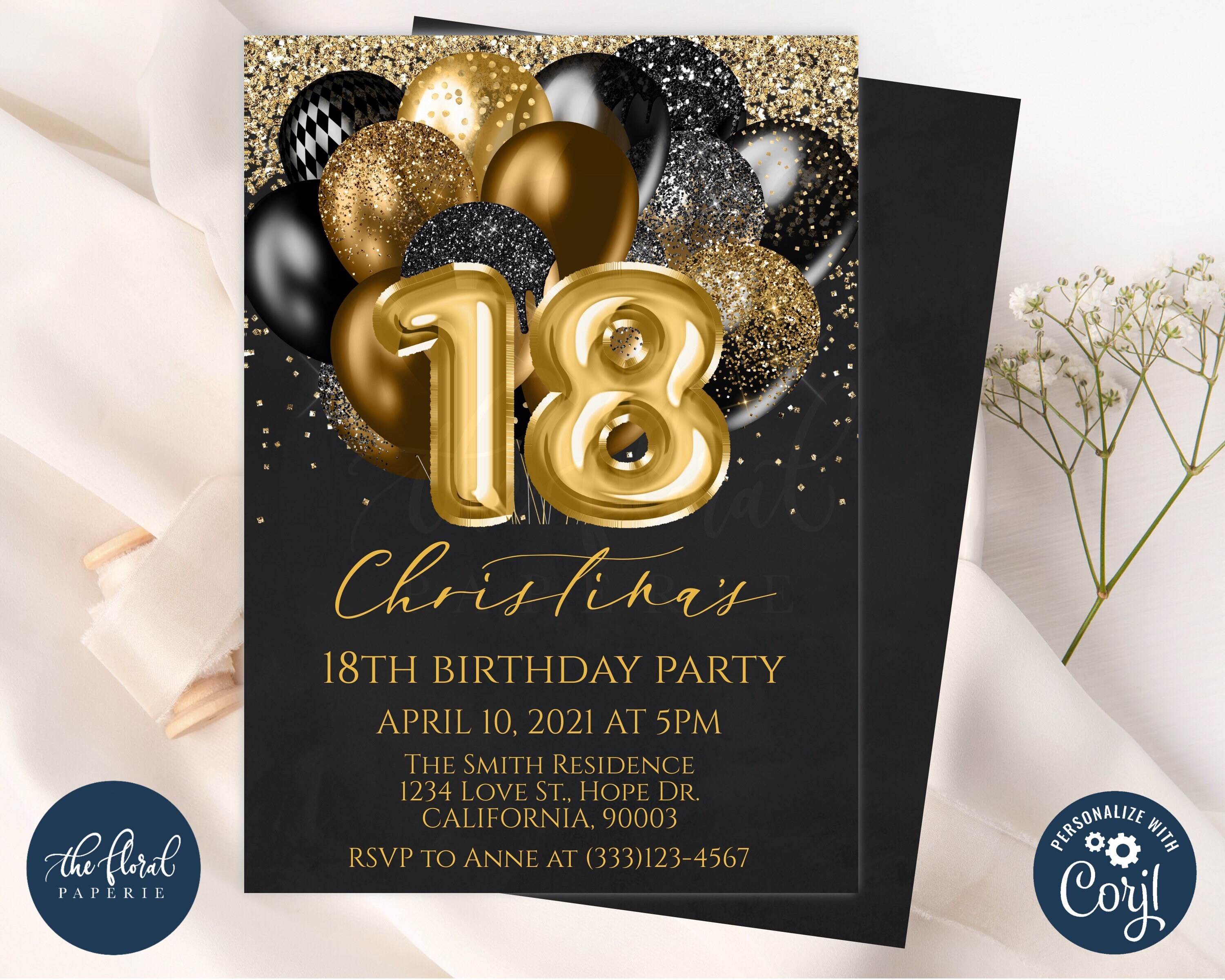 18th Birthday Invitations