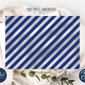 Graduation Party Invitation Template, Editable Blue and Silver ...