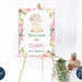 Lamb Birthday Welcome Sign Template Printable Lamb Welcome - Etsy