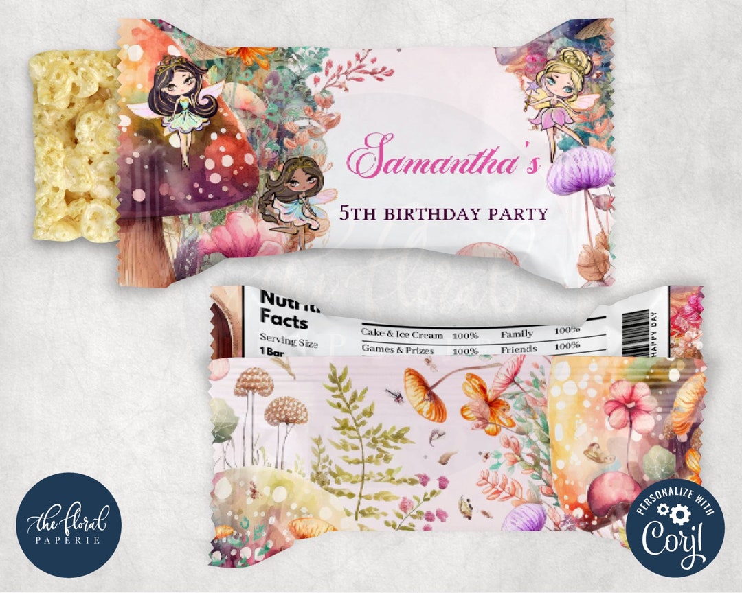 Fairy Rice Krispies Wrapper Template, Editable Rice Crispy Wrapper ...