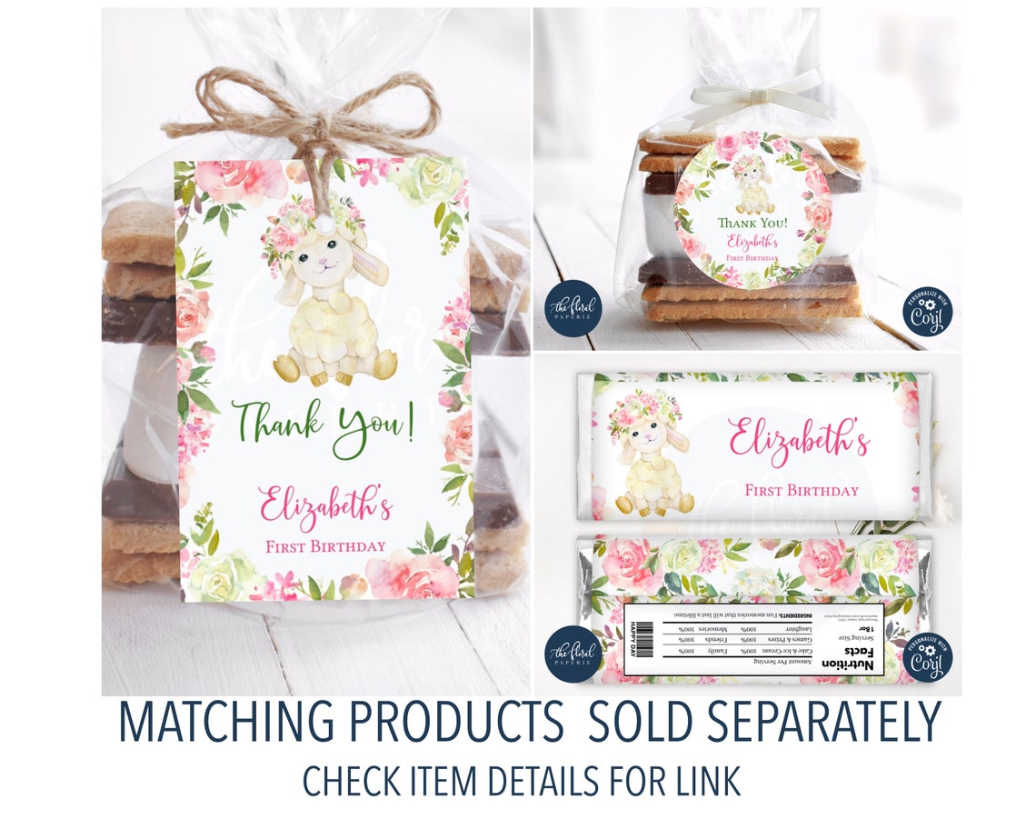 Lamb Birthday Welcome Sign Template Printable Lamb Welcome - Etsy