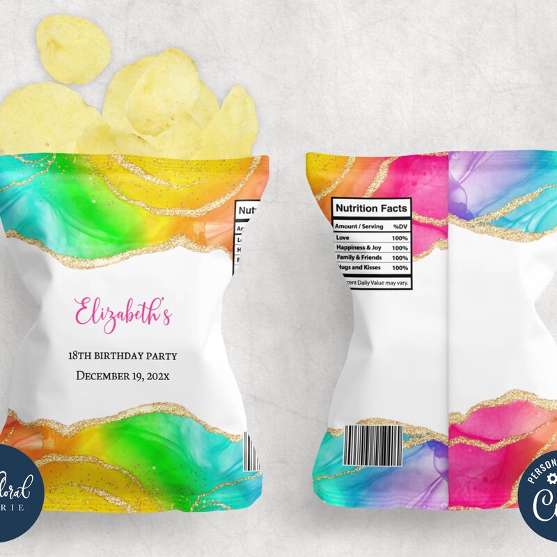 Colorful Custom Chip Bags - Etsy