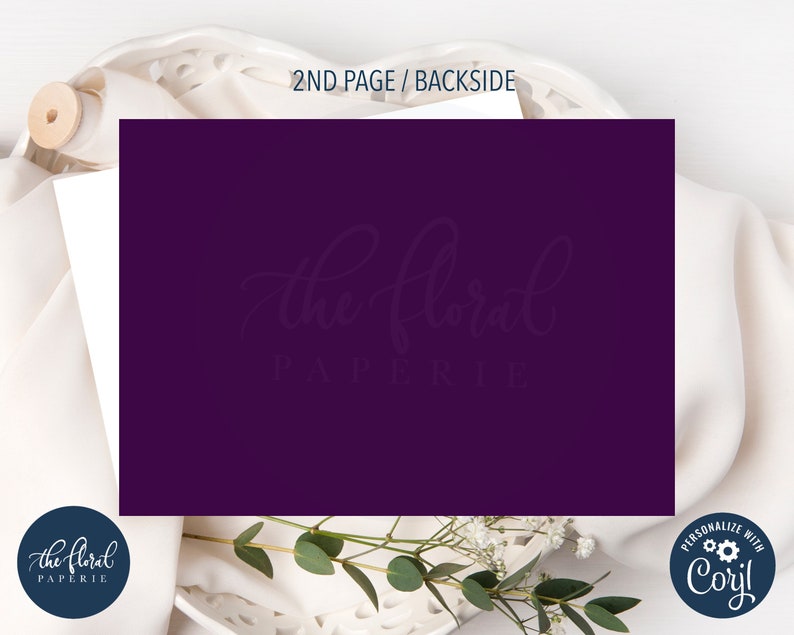 Graduation Party Invitation Template Editable Purple and Gold | Etsy