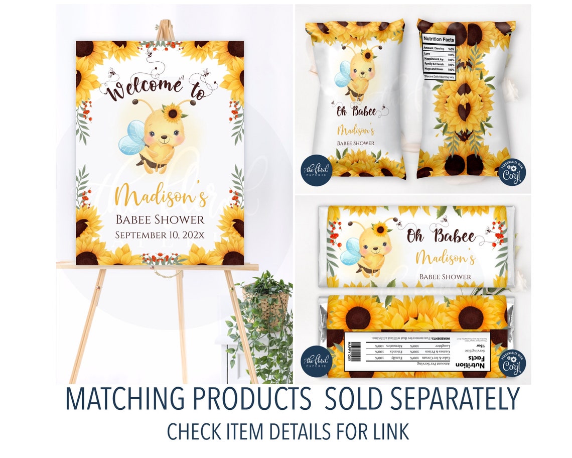 Bee Favor Tag Template Editable Bee Sunflower Thank You Tags - Etsy