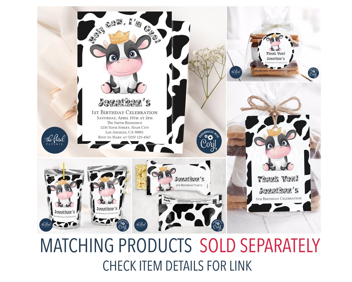 Cow Juice Label Template Editable Cow Juice Pouch Label Cow - Etsy
