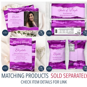 Shades of Purple Chip Bag Template, Purple Potato Chip Bag Wrapper ...