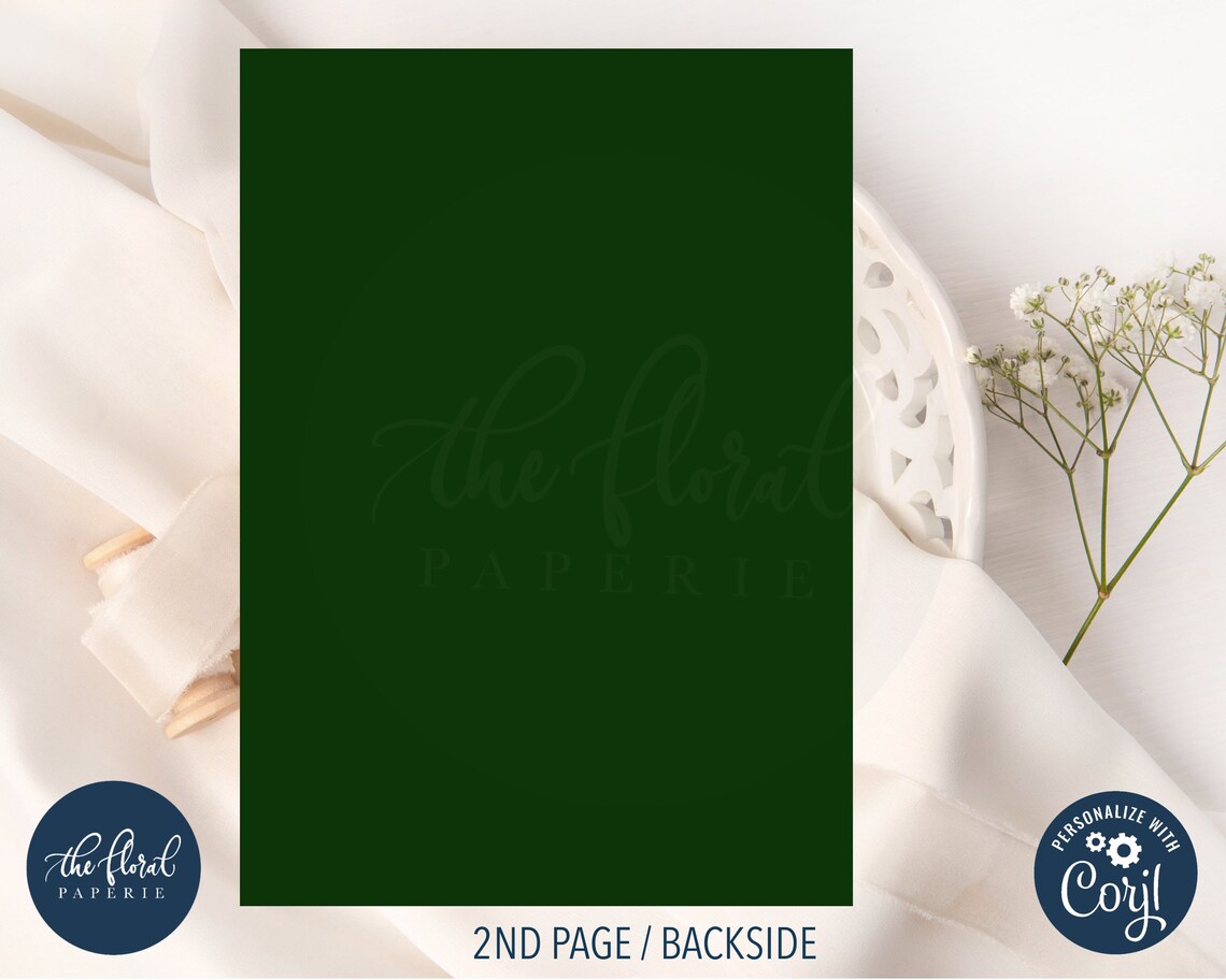 Graduation Party Invitation Template Editable Green and Gold - Etsy