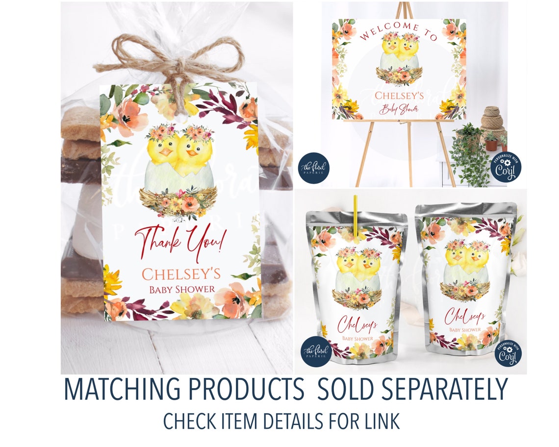 Twin Chicks Chip Bag Template Editable Chicks Potato Chip Bag | Etsy