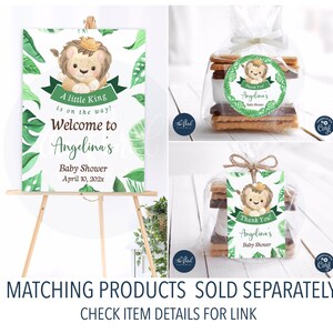 Lion Favor Tags Template, Editable Lion Thank You Favor Tags ...