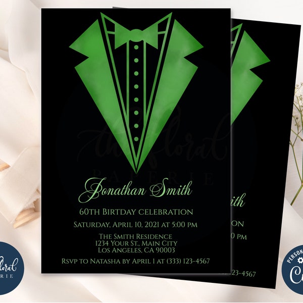 Tuxedo Invitation - Etsy