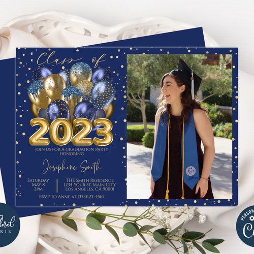 Graduation Party Invitation Template Printable Class of 2023 - Etsy