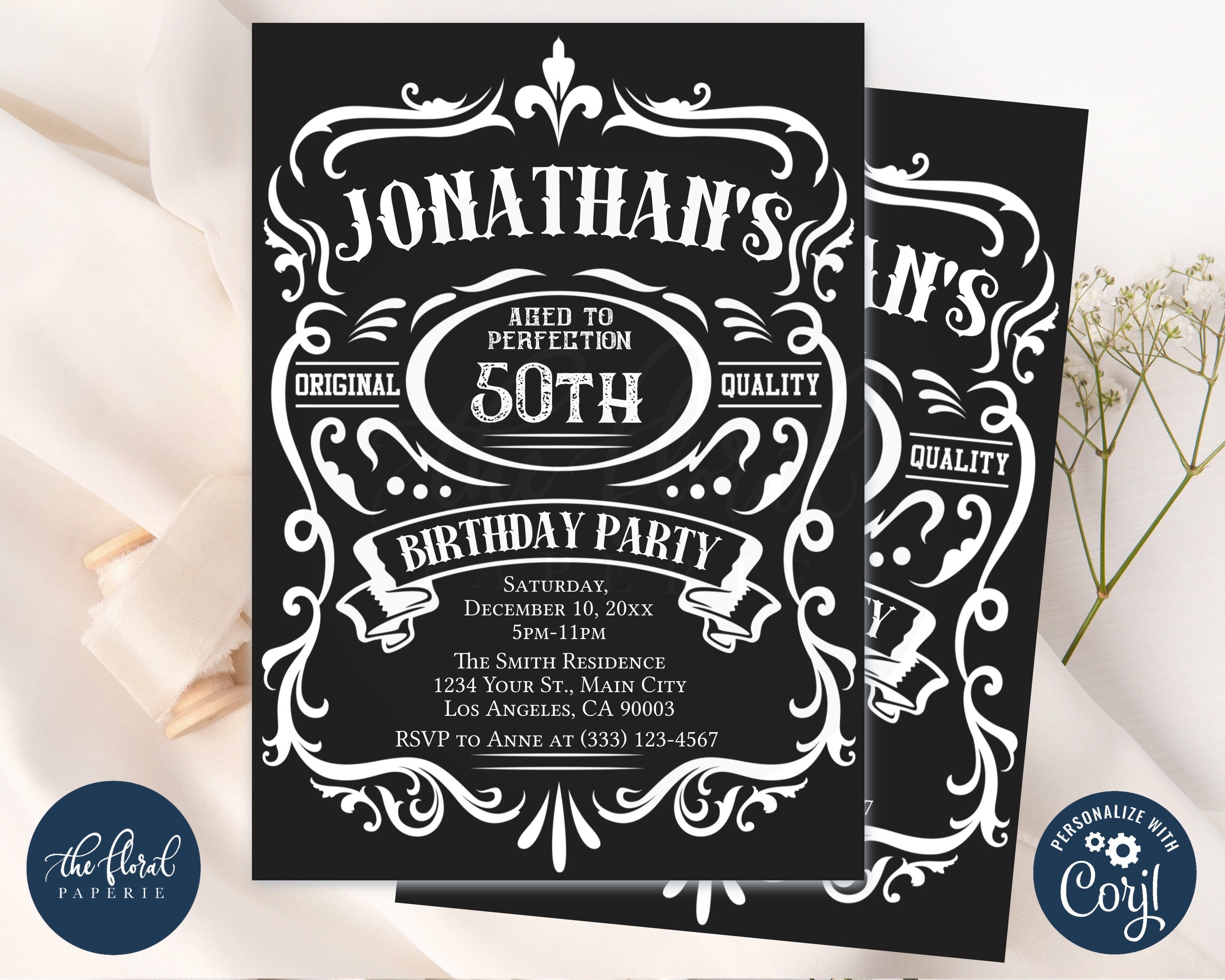 Vintage Birthday Invitations Templates