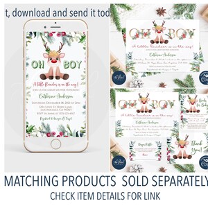 Reindeer Favor Tag Template, Editable Reindeer Thank You Tags ...