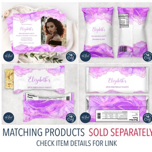 Purple Chip Bag Template, Purple Potato Chip Bag Wrapper, Printable ...